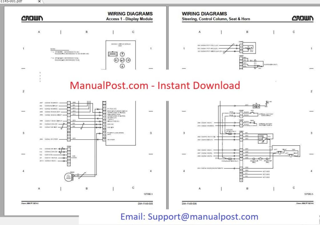 Crown Forklift SC 4500 AC Electrical & Hydraulic Schematic – ManualPost ...