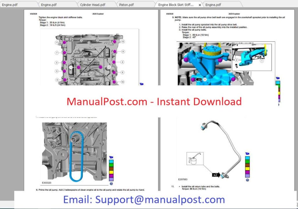 Ford Explorer Engine 3.0L EcoBoost Repair Manual – ManualPost – Instant ...