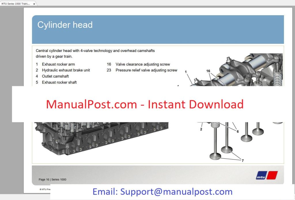 MTU Series 1000 Training Documentation – Training Center – ManualPost ...