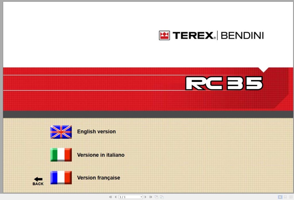 Terex Mobile Crane RC35_EN_IT_FR 35 ton Worskhop Manual, Spare Parts ...